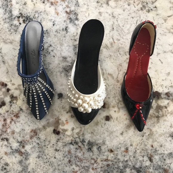 Just The Right Shoe | Other | 3 Collectors Resin Shoes | Poshmark